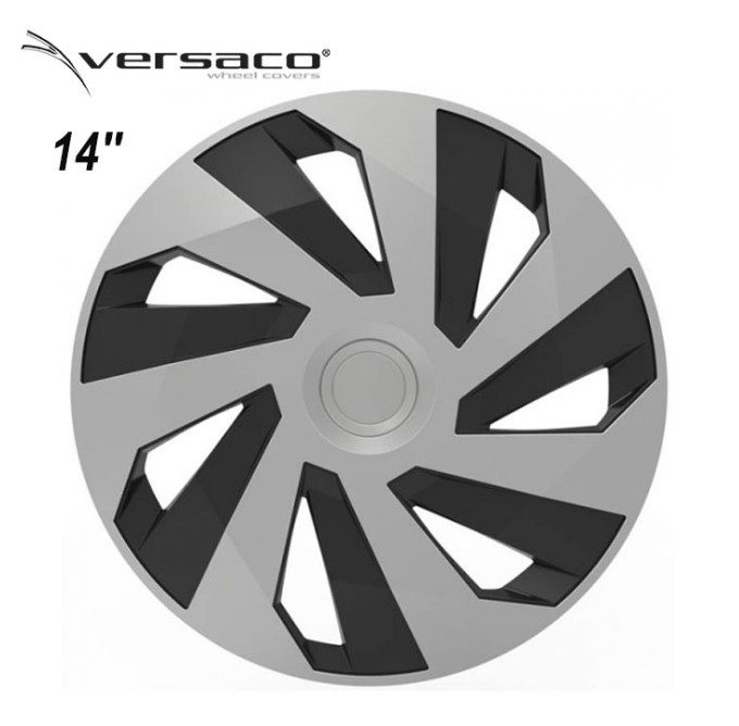 Тасове 14 : Тасове за джанти 14'' Versaco Vector Silver/Black